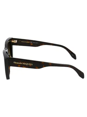 Alexander McQueen Cat Eye Frame Sunglasses - Brown