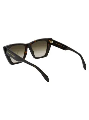 Alexander McQueen Cat Eye Frame Sunglasses - Brown
