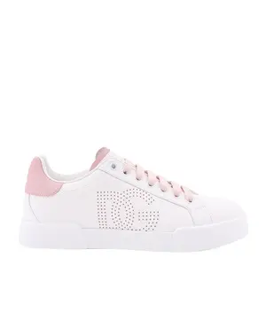 Dolce & Gabbana Perforated Logo Sneakers - White