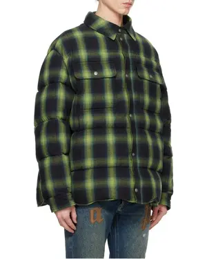 Palm Angels Plaid Puffer Jacket