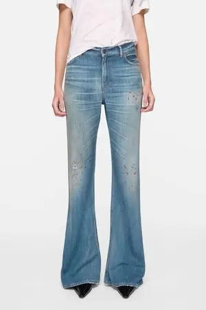 Acne Studios 2025f Fitted Flare Jeans - Blue