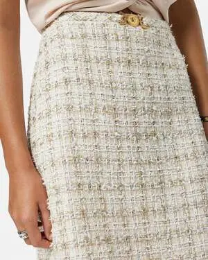 Versace Checked Tweed Mini Skirt