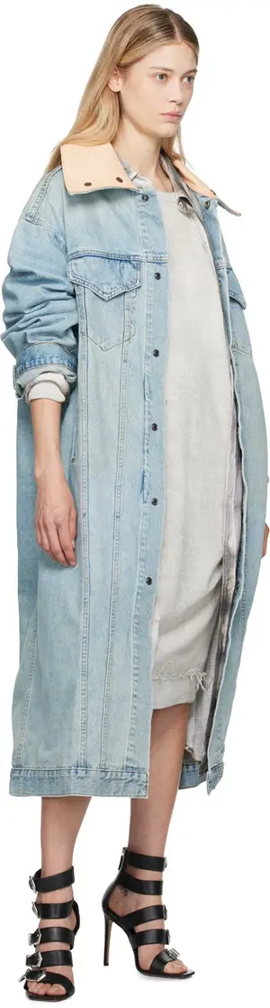 R13 Long Sleeved Denim Coat