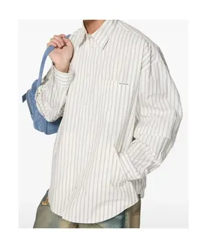 Acne Studios Double Sleeve Button-up Shirt - Gray/gray