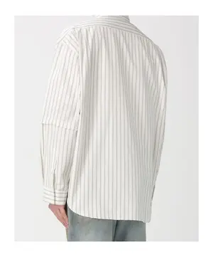 Acne Studios Double Sleeve Button-up Shirt - Gray/gray