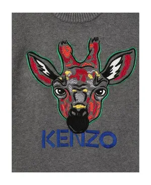 Kenzo Embroidered Giraffe Knitted Dress