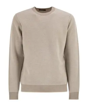 Peserico Textured Crew Neck Knitwear - Nude