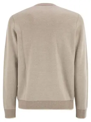Peserico Textured Crew Neck Knitwear - Nude