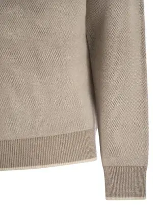Peserico Textured Crew Neck Knitwear - Nude