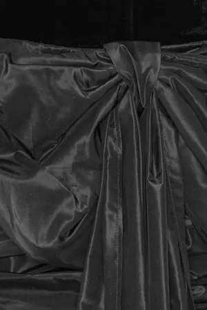 ROTATE BY BIRGER CHRISTENSEN Velvet Bow Mini Dress