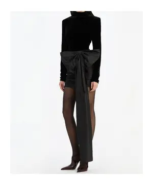 ROTATE BY BIRGER CHRISTENSEN Velvet Bow Mini Dress