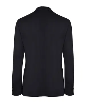 LARDINI Wool Blazer With Drawstring Waist - Black