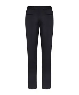 LARDINI Wool Blazer With Drawstring Waist - Black
