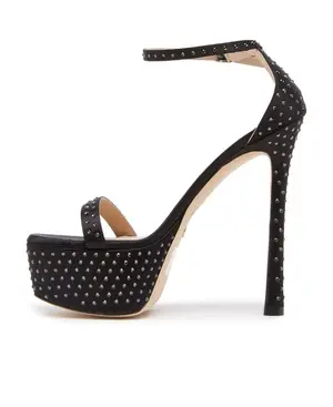 STUART WEITZMAN Embellished Platform Stiletto Sandals