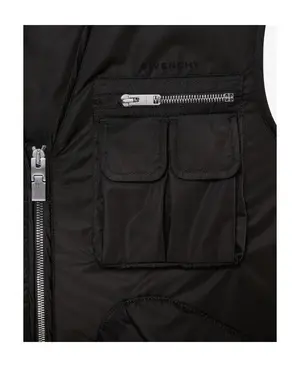 Givenchy Zip-up Logo Embroidered Vest