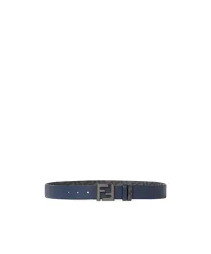 Fendi Ff Squared Reversible Belt - Dark Blue