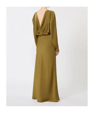 Max Mara Serpentola Long-sleeved Dress - Khaki