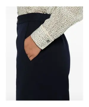 FORTE_FORTE Wide-leg Elasticated Waistband Trousers