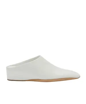 JIL SANDER Square Toe Wedge Mules