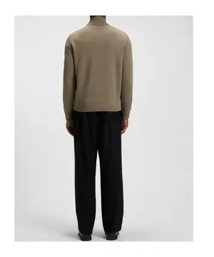 Hugo Boss Padded Front Zip-up Jacket With Long Sleeves - Light Brown
