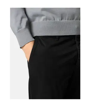 Stone Island Compass Motif Straight Leg Trousers - Black