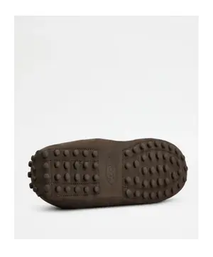 TOD'S Suede Gommino Loafers With Wool Lining