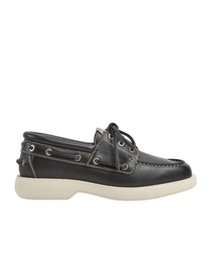 Gucci Lace-up Casual Leather Boat Shoes - Black