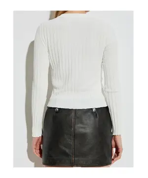 Alexander McQueen Ribbed-knit Asymmetric Top