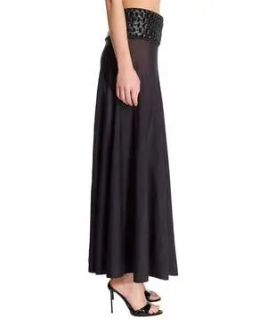 Alaïa Woven Waistband Trumpet Skirt