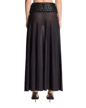 Alaïa Woven Waistband Trumpet Skirt
