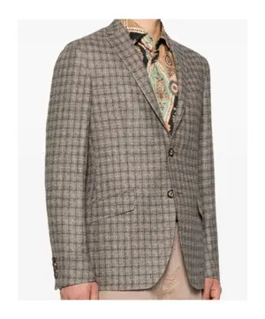 Etro Checked Blazer With Paisley Lining