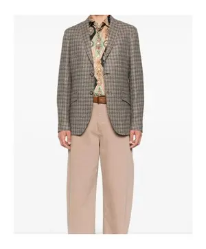 Etro Checked Blazer With Paisley Lining
