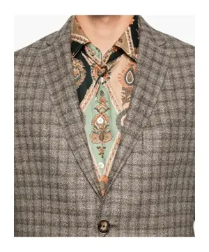 Etro Checked Blazer With Paisley Lining