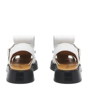 Alexander McQueen T-bar Cage Sandals With Silver Tone Buckle