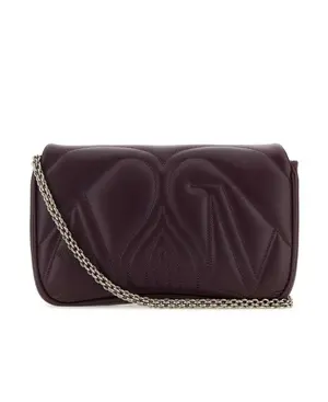 Alexander McQueen Seal Logo Plaque Small Shoulder Bag - Black