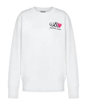 Moschino Take Away' Printed Round Neck Long Sleeve Sweater