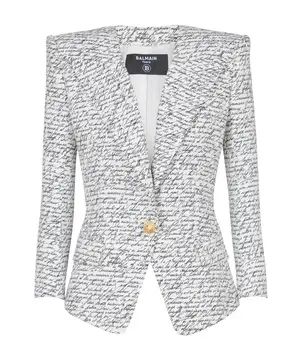 Balmain Printed Single-breasted Jacket