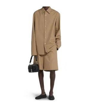 Gucci Embossed Long-sleeve Poplin Shirt