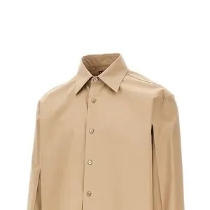 Gucci Embossed Long-sleeve Poplin Shirt