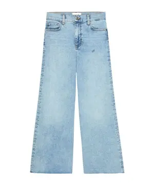 FRAME High-rise Wide-leg Jeans - Blue