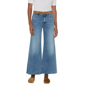FRAME High-rise Wide-leg Jeans - Blue