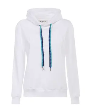 LANVIN Logo Embroidered Drawstring Hoodie