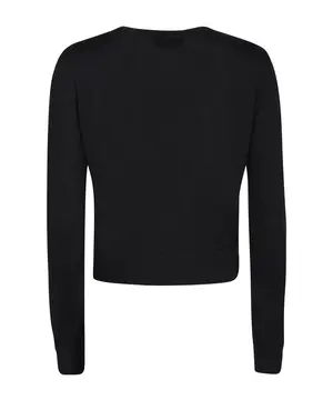 Moschino Rhinestone Embellished Wool-blend Jumper