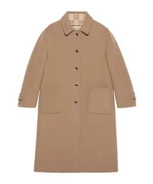 Gucci Reversible Gg Wool Coat