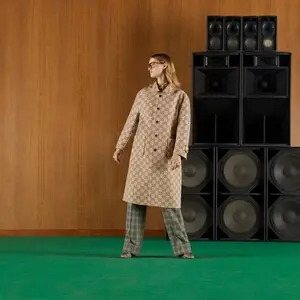 Gucci Reversible Gg Wool Coat