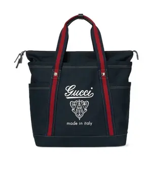 Gucci Gucci Printed Tote Bag Dark Brown