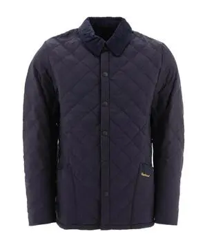 Barbour Heritage Liddesdale Quilted Jacket With Corduroy Collar - Black
