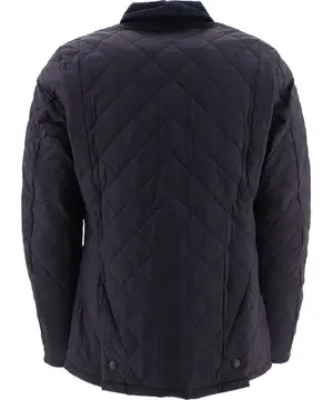 Barbour Heritage Liddesdale Quilted Jacket With Corduroy Collar - Black