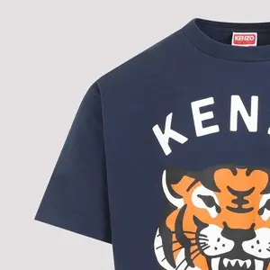 Kenzo Lucky Tiger Logo Printed Crewneck T-shirt