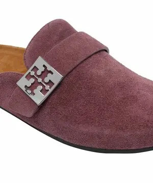 Tory Burch Mellow Logo Buckled Mules - Brown